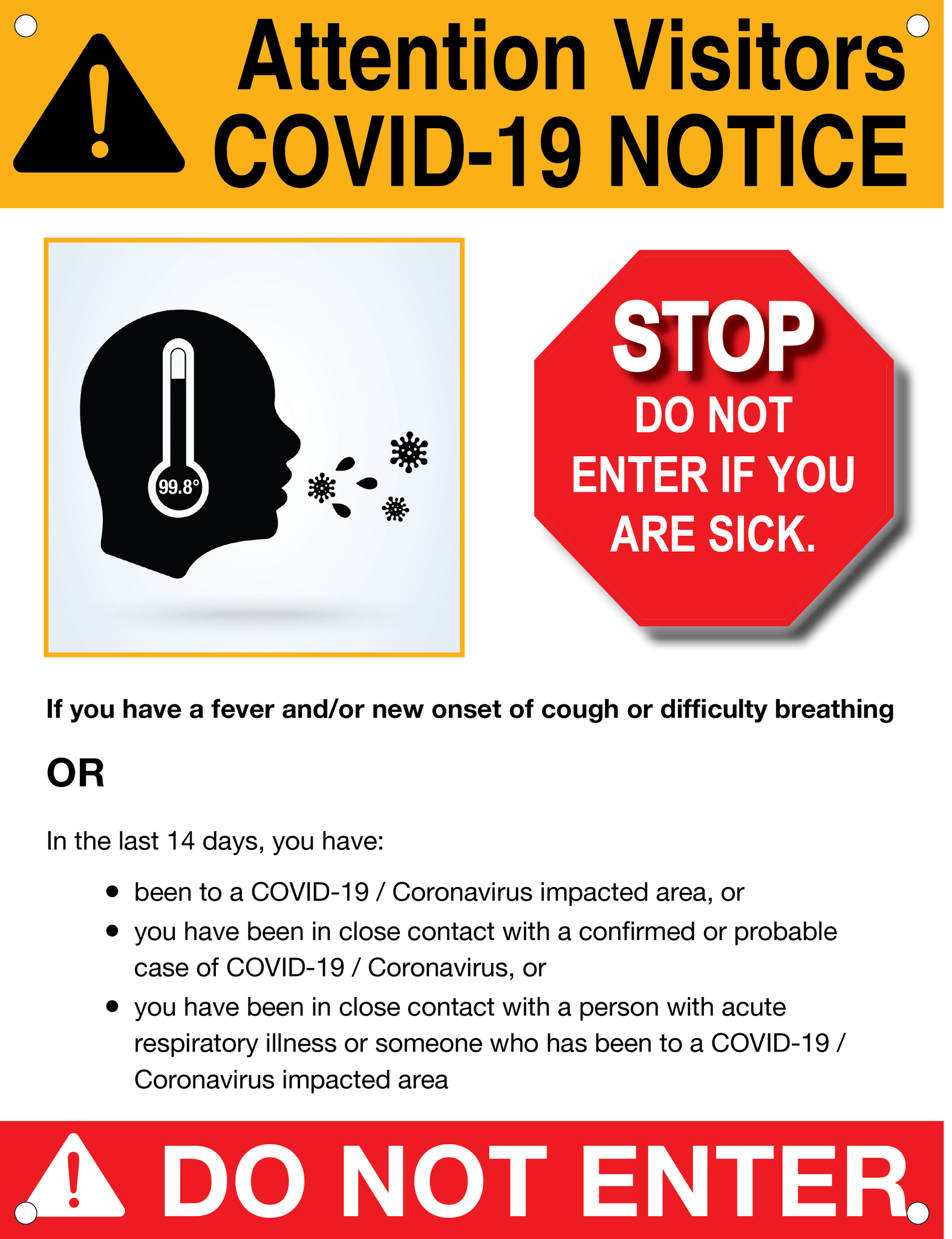 Covid-19 Plastic Signs - Pre-designed & Custom